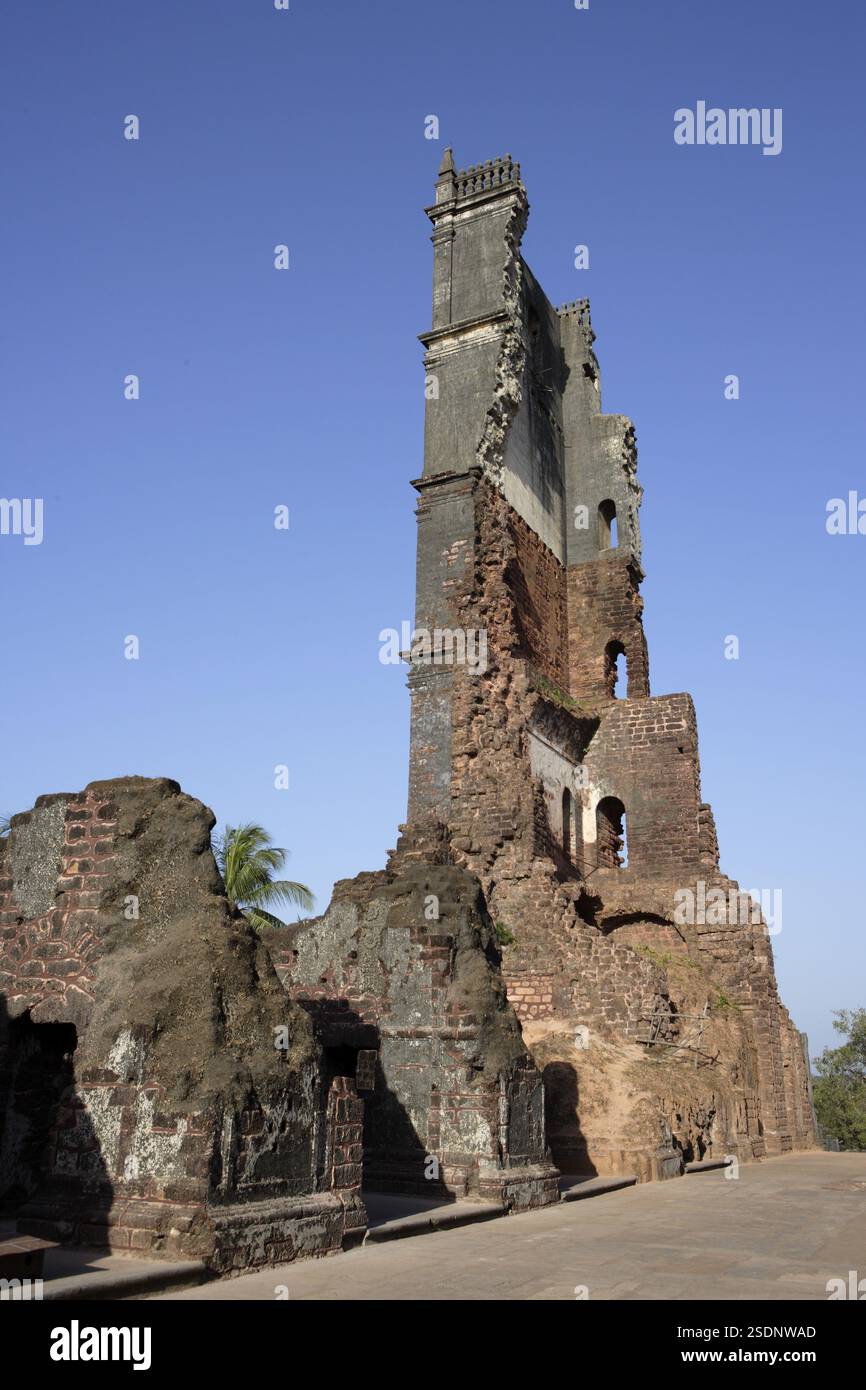 Tower of church of St. Augustine, built in 1602, UNESCO World Heritage ...
