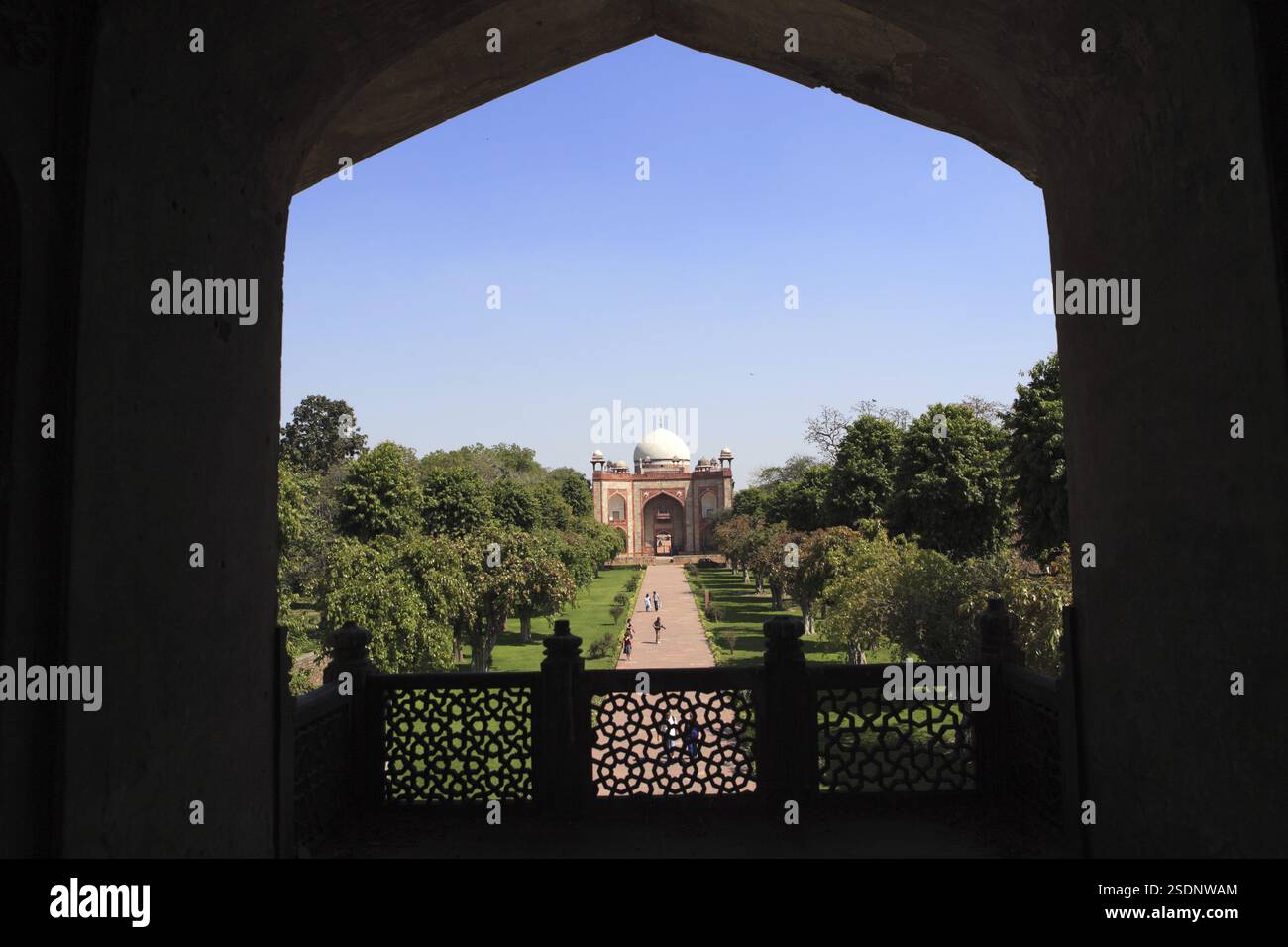 West gate, main entrance to Humayun's tomb through arch built in 1570 ...