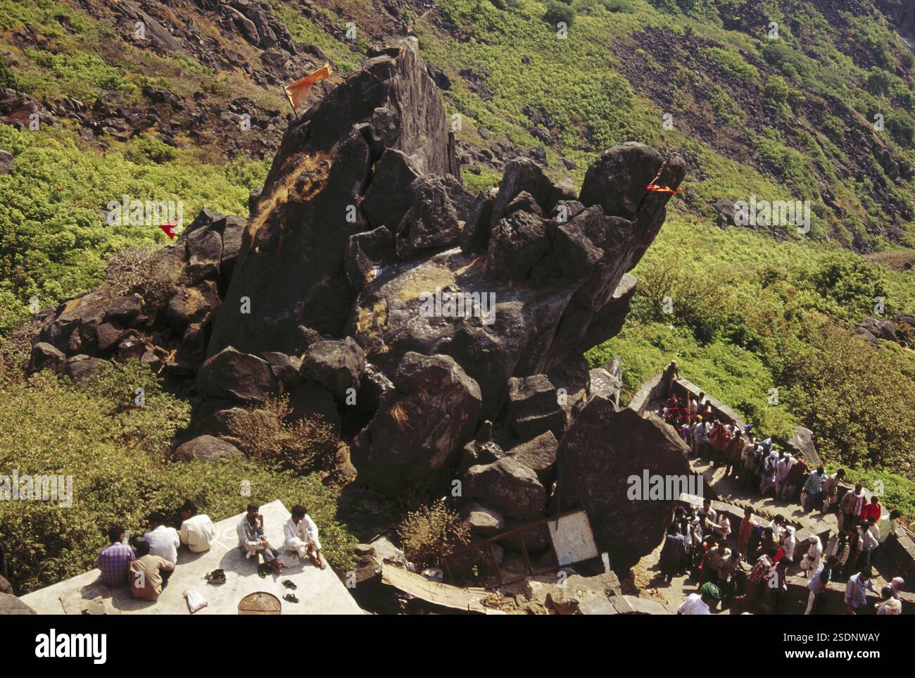 Aerial view of Rock temple at Girnar hill, Gujarat, India, Asia Stock ...