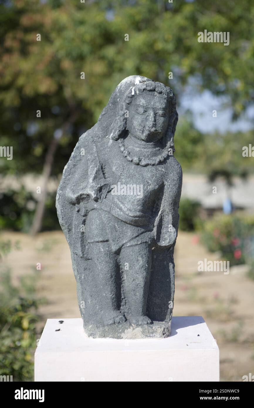 Statue, Hampi, Vijayanagar, UNESCO World Heritage, Deccan plateau ...