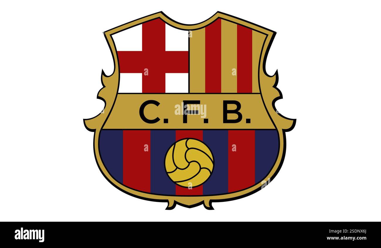 Barcelona Logo 1941, Soccer, Old Logo from 1941 Stock Photo - Alamy