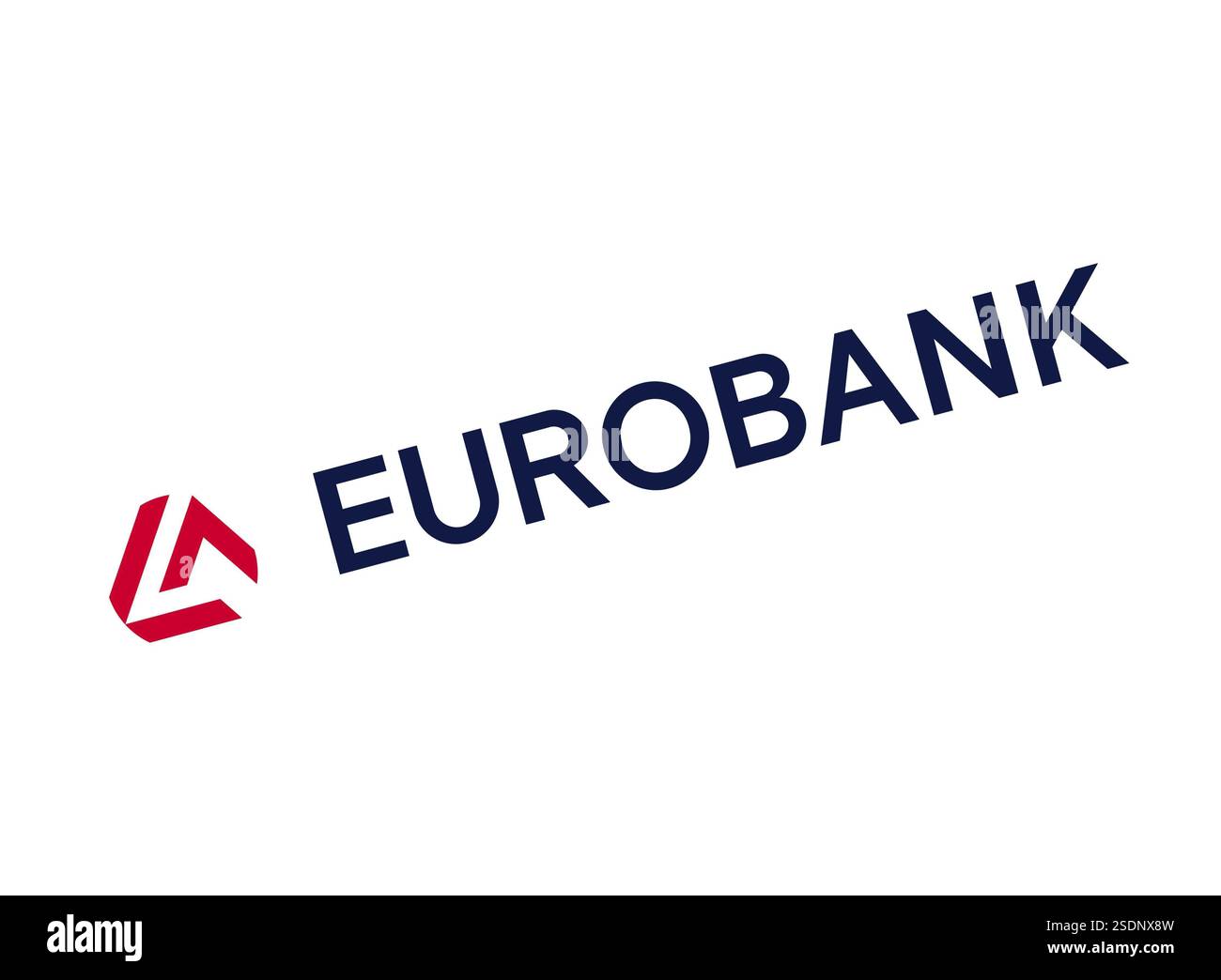 Rotated to left, Eurobank logo, Finance, Logo Stock Photo - Alamy