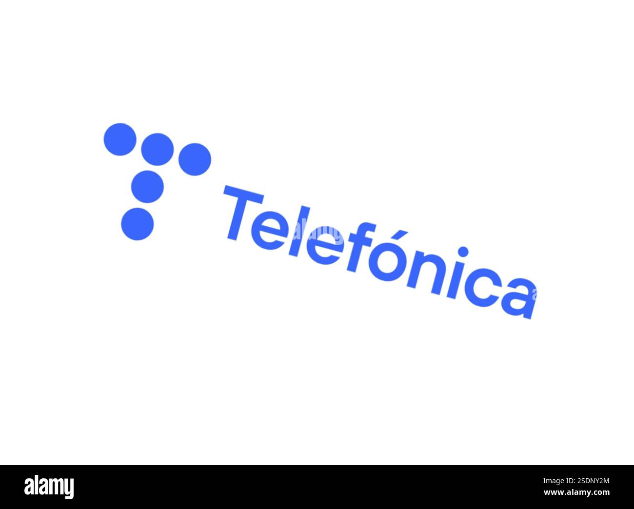 Rotated to right, Telefonica Logo, Mediatv, Logo Stock Photo - Alamy