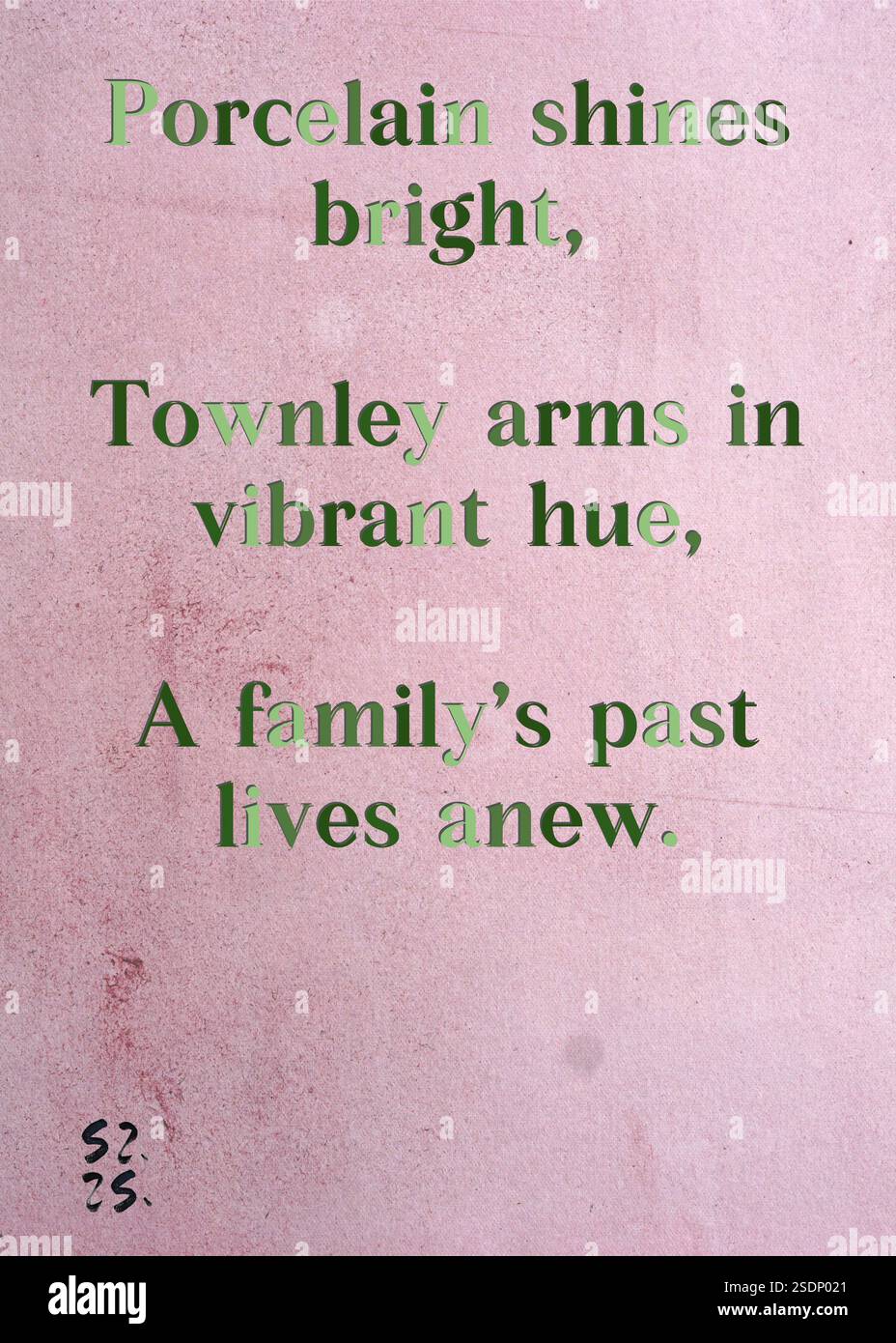 Porcelain shines bright, Townley arms in vibrant hue, A family's past ...