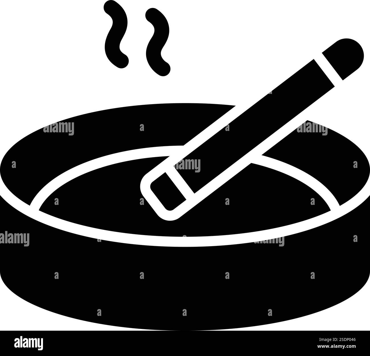 Smoking area sign ashtray Black and White Stock Photos & Images - Alamy
