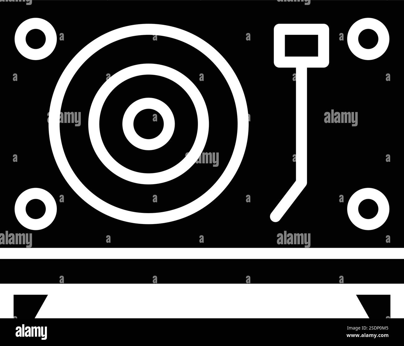Illustration turntable Black and White Stock Photos & Images - Alamy