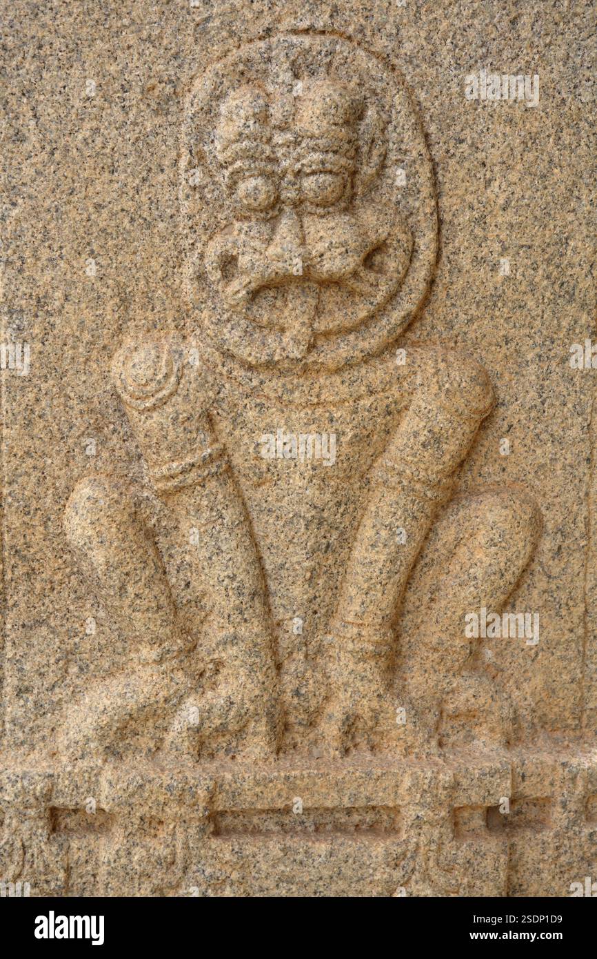 God Narasimha statue, Ramchandra temple, Hazara rama, Hampi ...