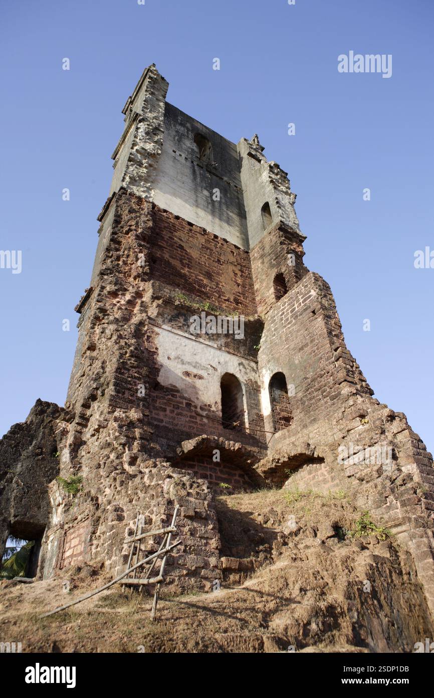 Tower of church of St. Augustine, built in 1602, UNESCO World Heritage ...