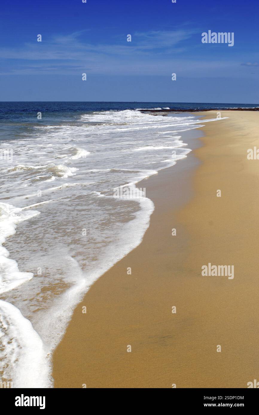 Surf waves on beach, Village Bhogwe, Konkan, District Sindhudurga ...