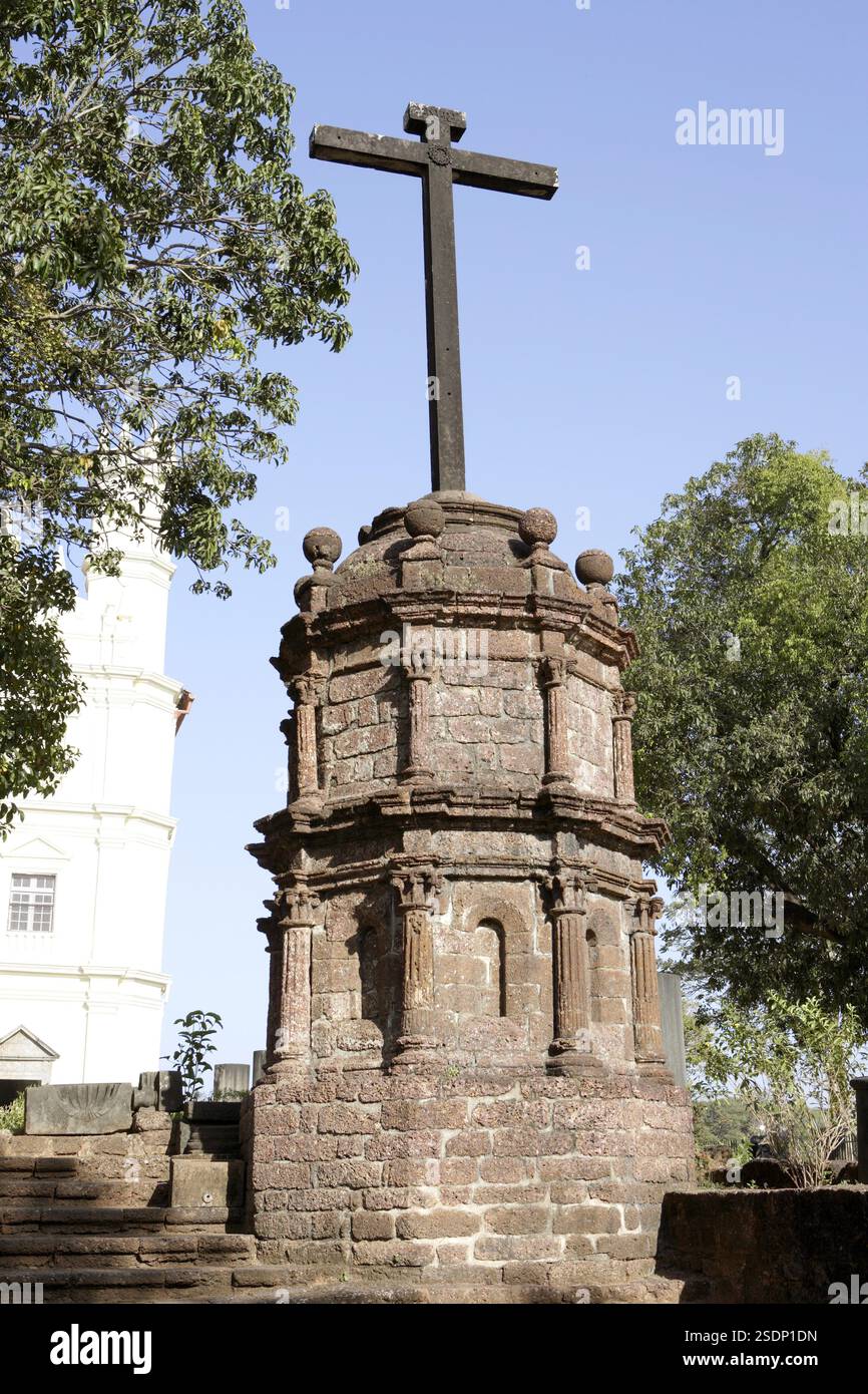 Holy cross in compound of church of St. Francis Of Assisi built in 1521 ...