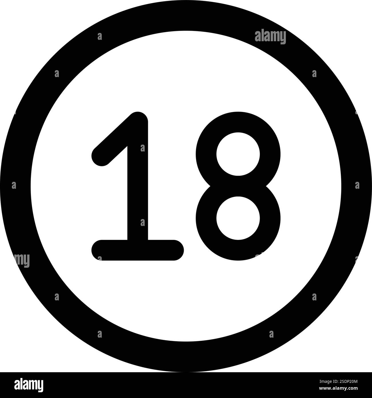 Symbol 18 sign Black and White Stock Photos & Images - Alamy