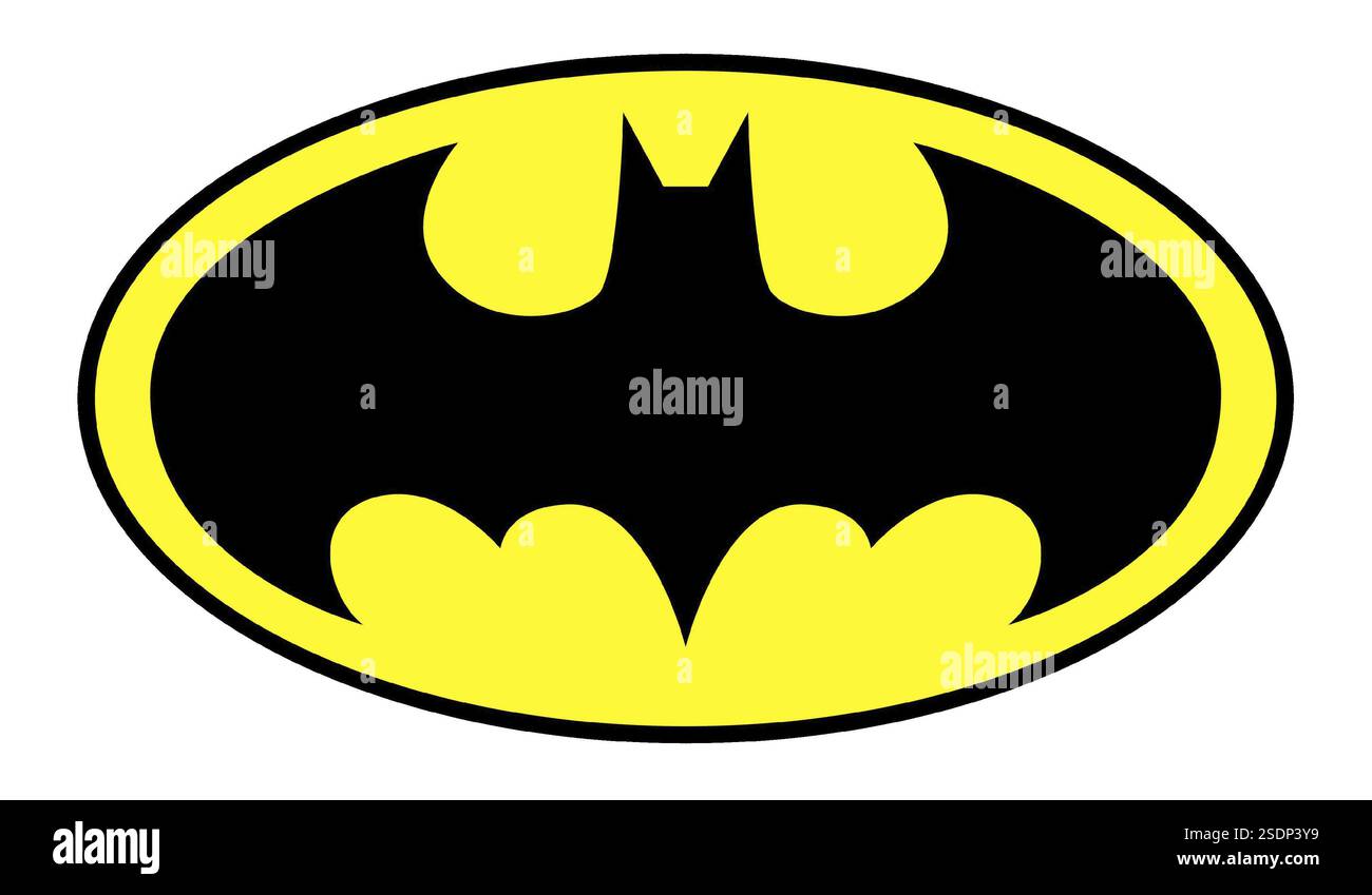 Batman Logo 1966, Old Logo from 1966 Stock Photo - Alamy