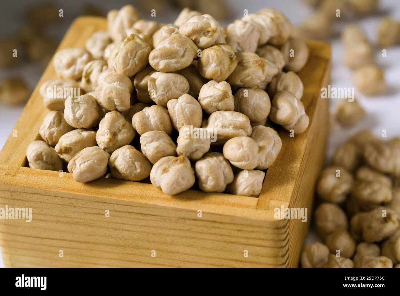 Chole large white Dried gram seeds legume vegetable close up few Stock ...
