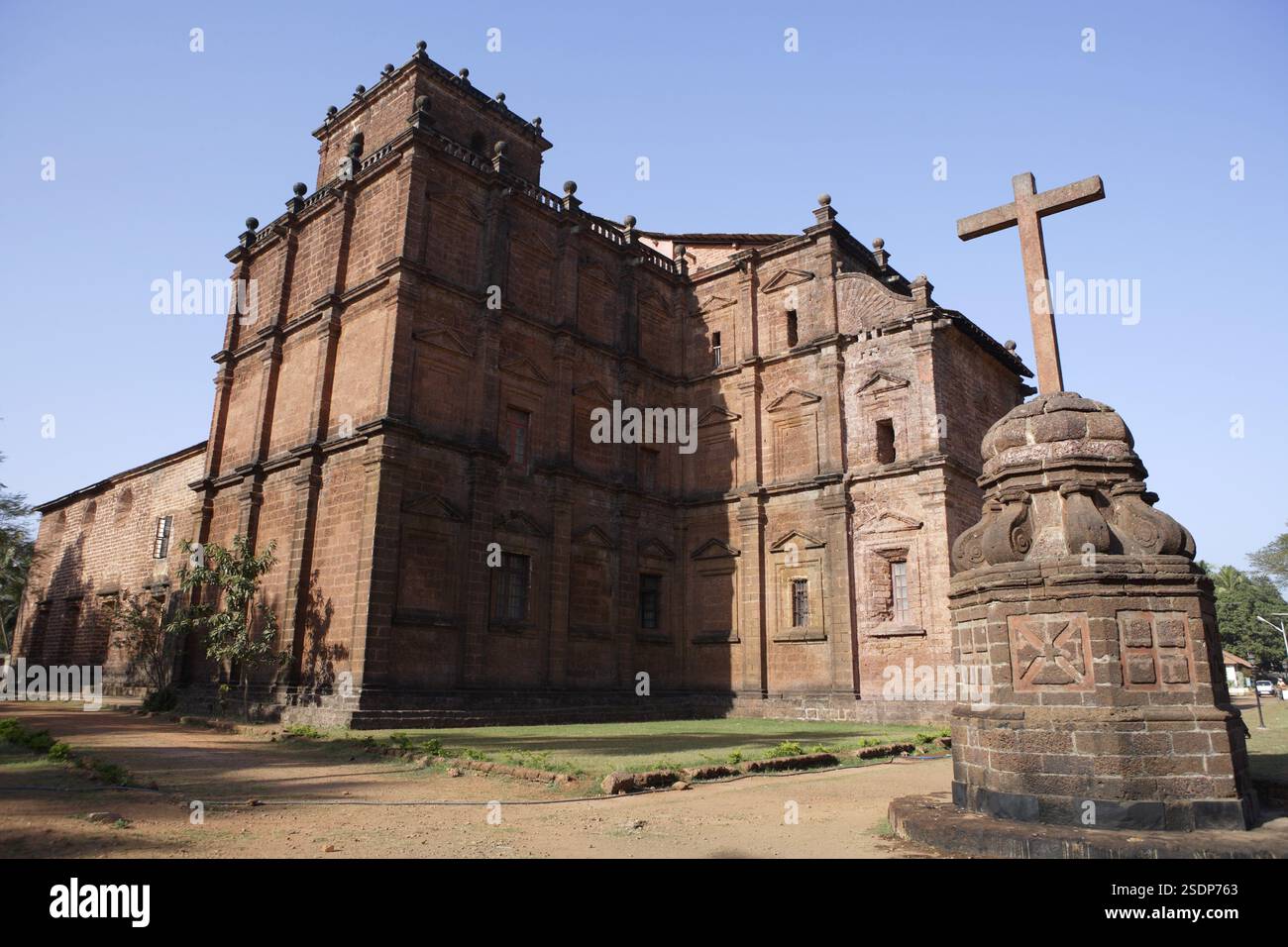 Rear View Of Basilica Of Bom Jesus church built in 1585 A.D. With ...