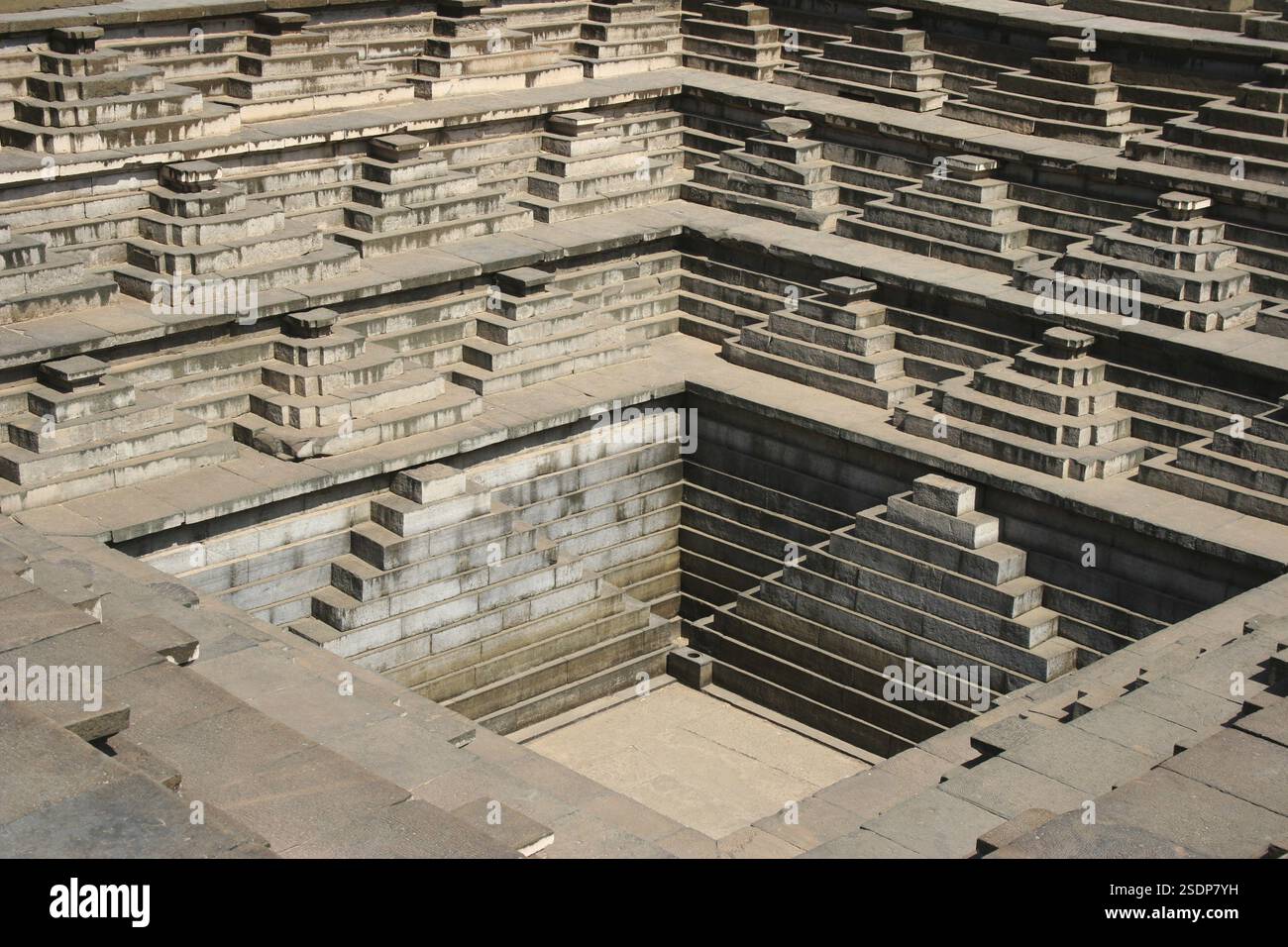 Pushkarani stepped well, Hampi Vijayanagar ruins, Karnataka, India ...