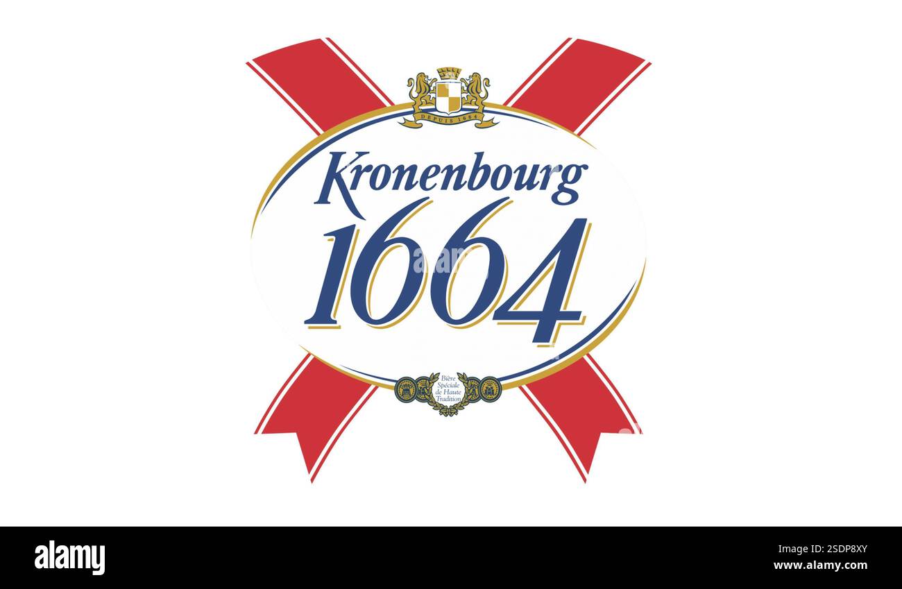 Kronenbourg 1664 Logo old, Drink, Logo Stock Photo - Alamy