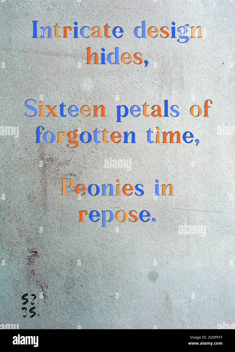 Intricate design hides, Sixteen petals of forgotten time, Peonies in ...