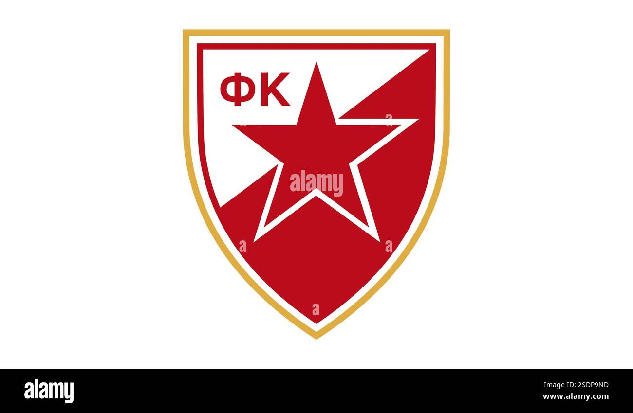 Crvena Zvezda Logo 1992, Soccer, Old Logo from 1992 Stock Photo - Alamy
