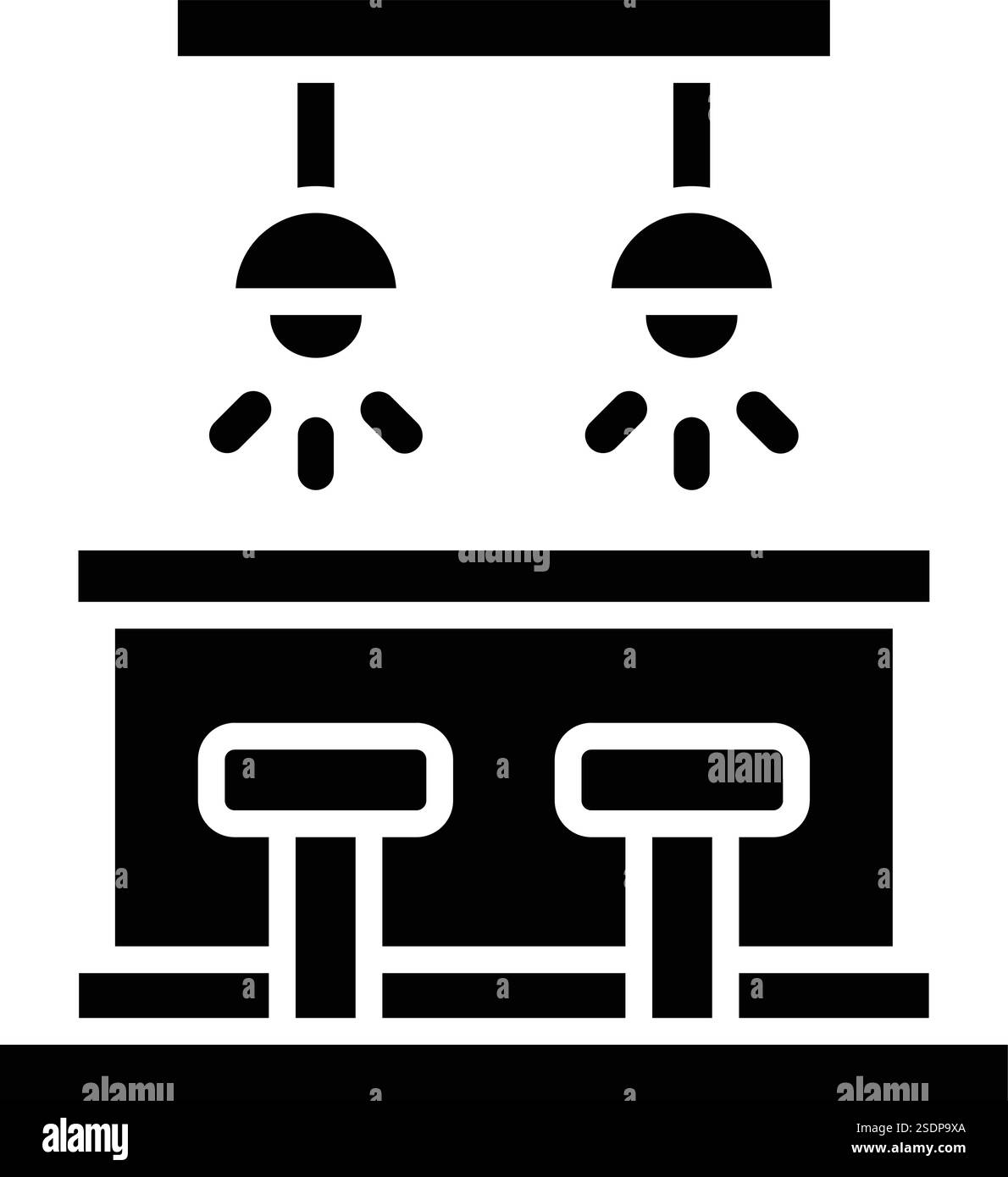 Bar Counter Vector Icon Design Illustration Stock Vector Image & Art ...