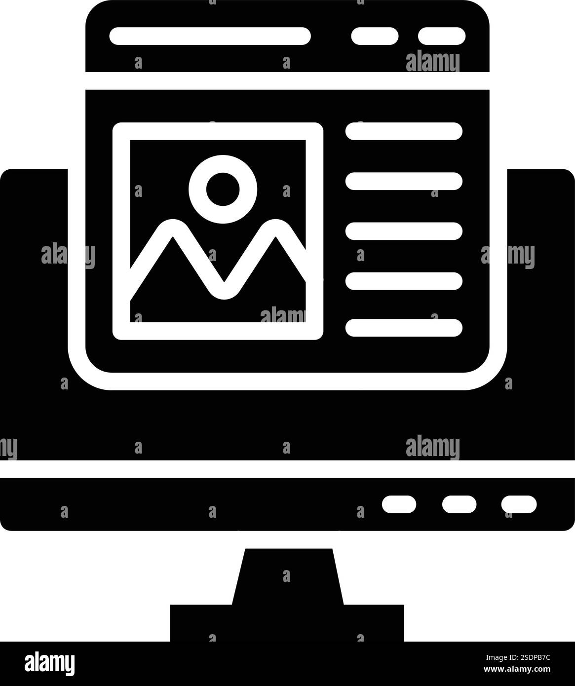 Flat mockup icons Black and White Stock Photos & Images - Alamy