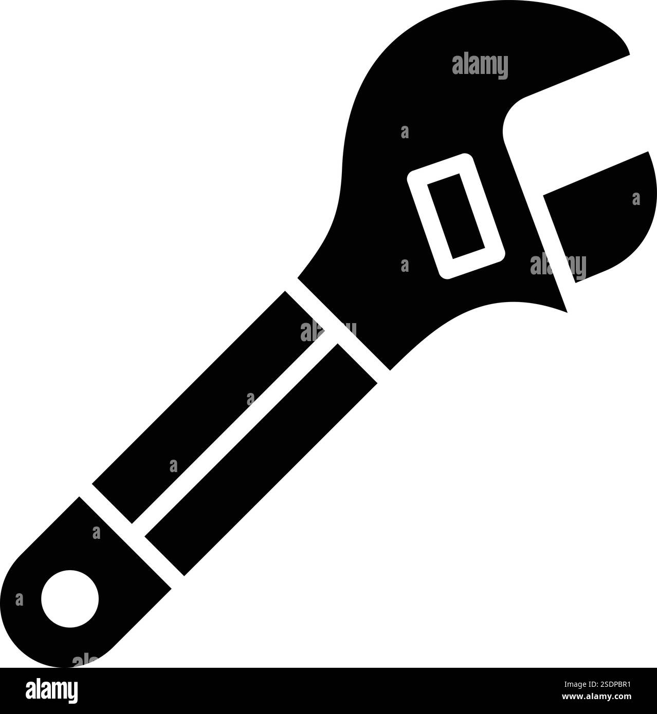 Wrench icon pack Black and White Stock Photos & Images - Alamy