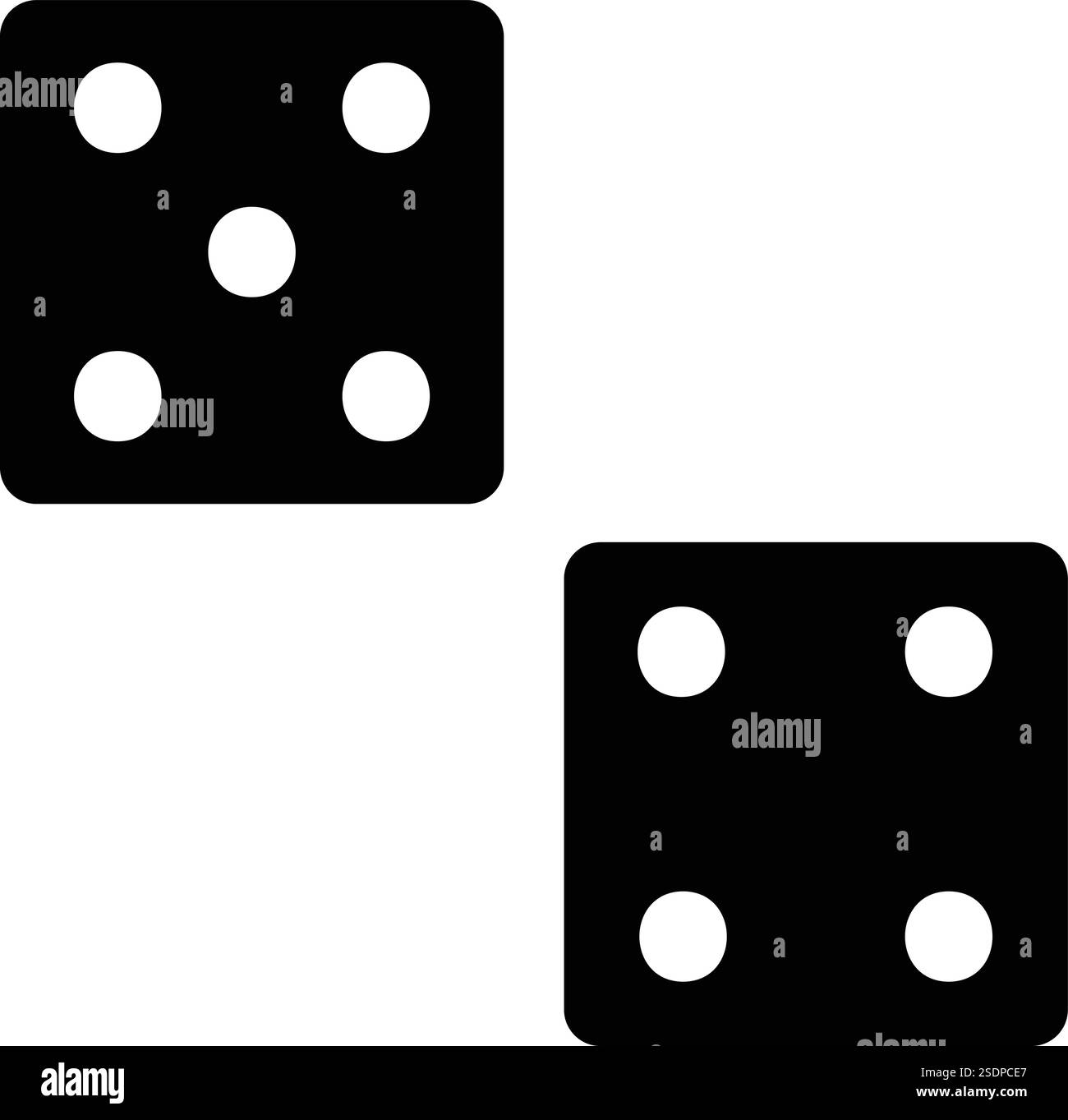 Dices Vector Icon Design Illustration Stock Vector Image & Art - Alamy