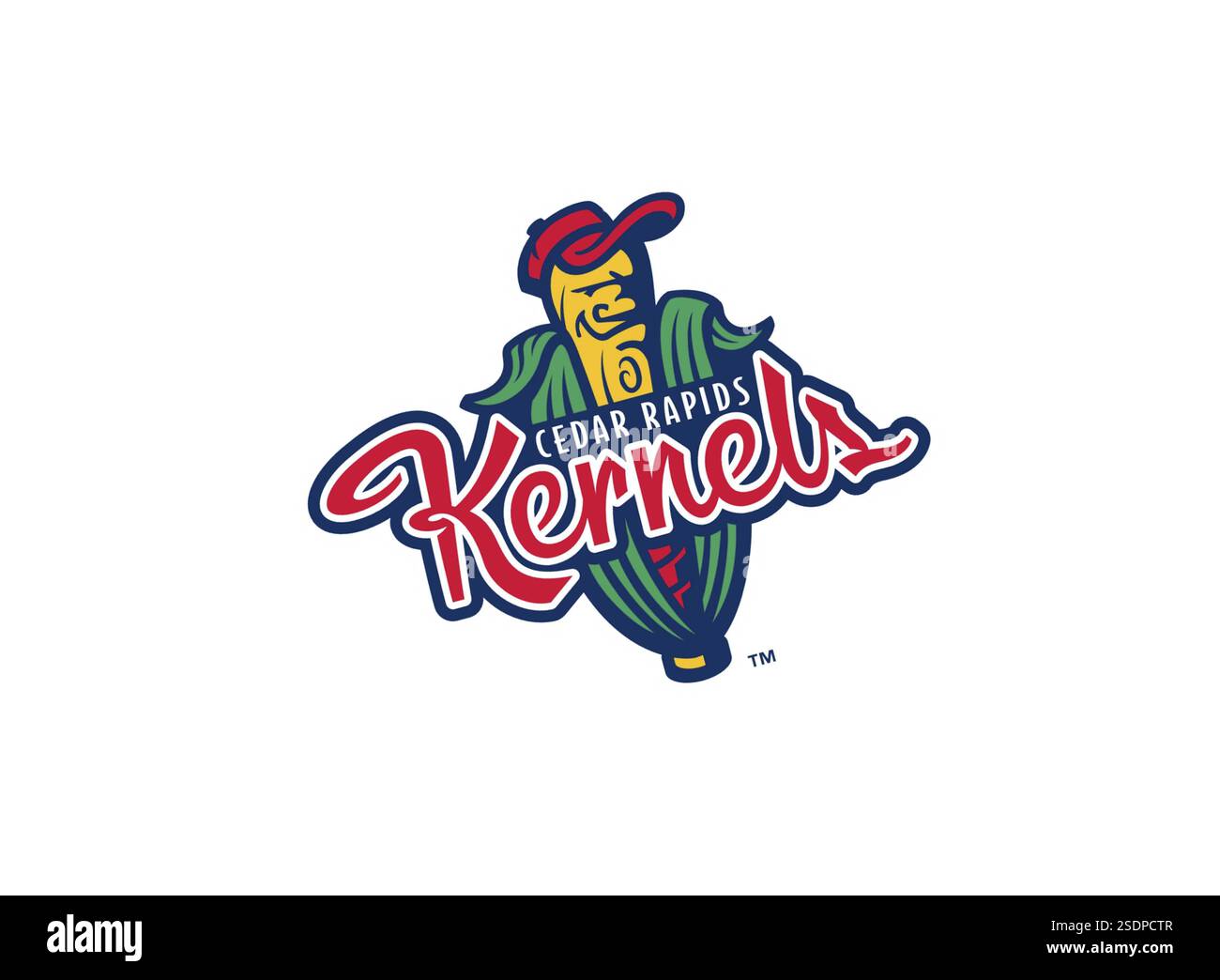 Rotated to left, Cedar Rapids Kernels logo, Baseball, Logo Stock Photo ...