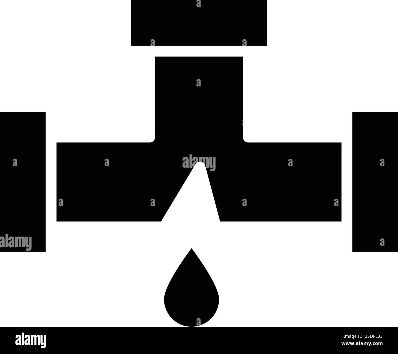 Damage Pipe Vector Icon Design Illustration Stock Vector Image & Art ...