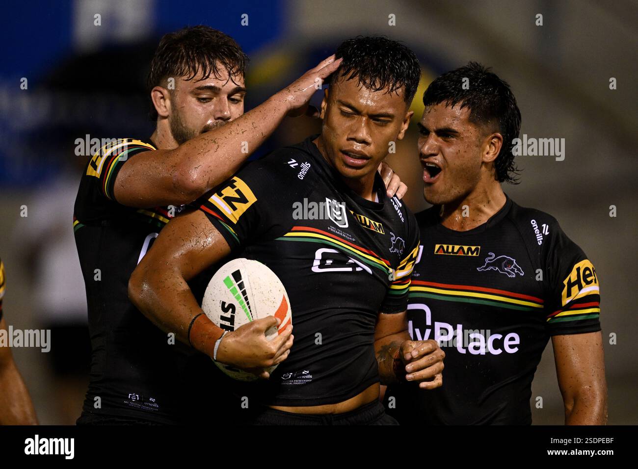 Sydney, Australia. 08th Feb, 2025. David Fale of the Panthers (centre ...