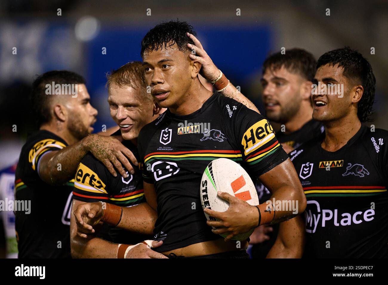 Sydney, Australia. 08th Feb, 2025. David Fale of the Panthers (centre ...
