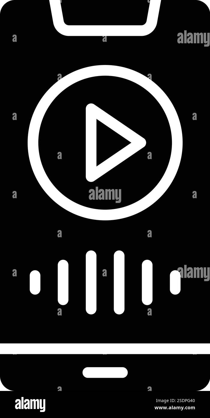 Illustration music mobile application Black and White Stock Photos ...