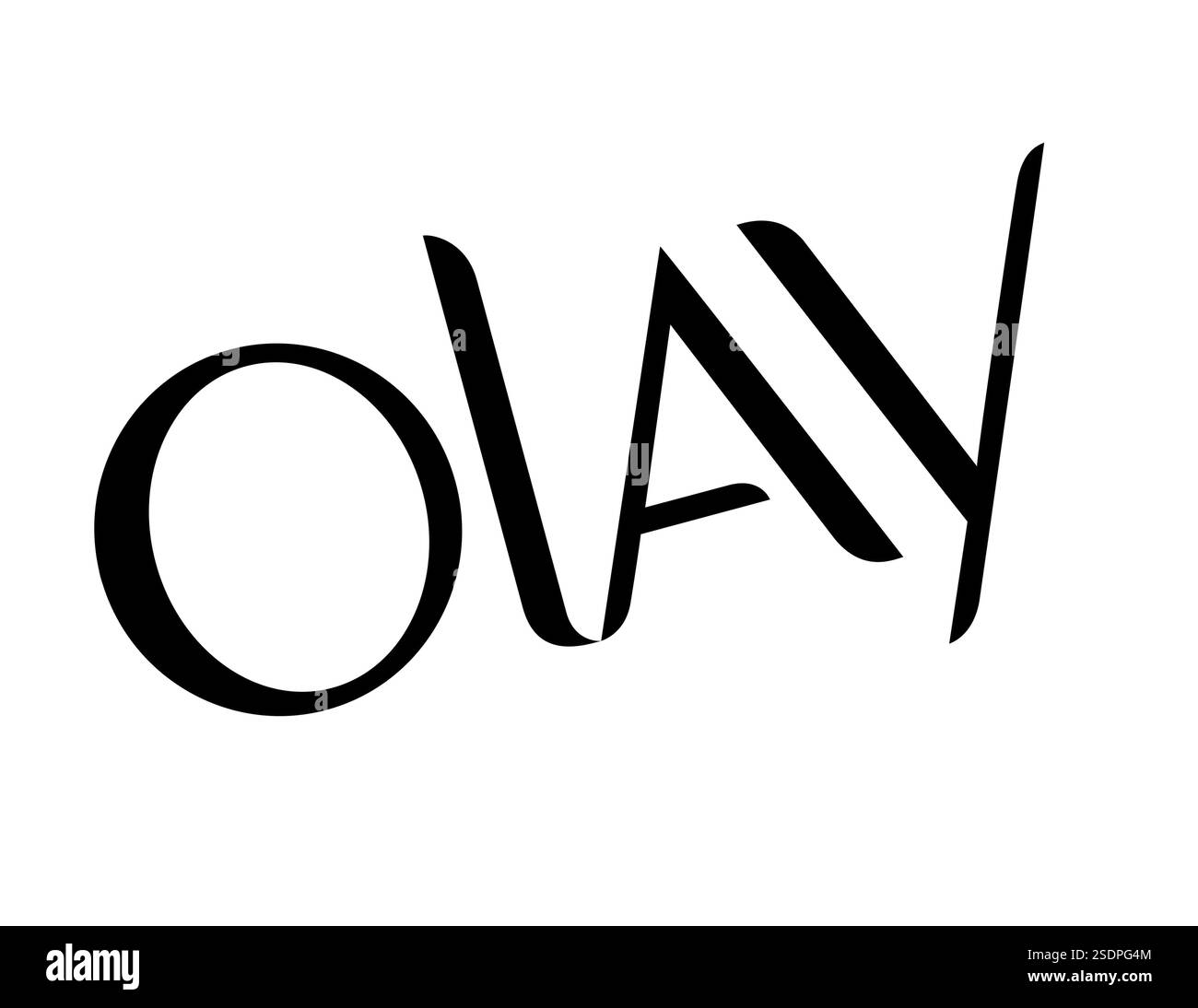 Rotated to left, Olay Logo 2010, Cosmetics, Old Logo from 2010 Stock ...