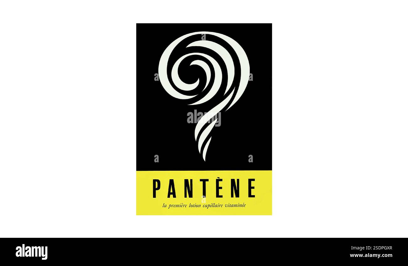 Pantene Logo 1947, Cosmetics, Old Logo from 1947 Stock Photo - Alamy