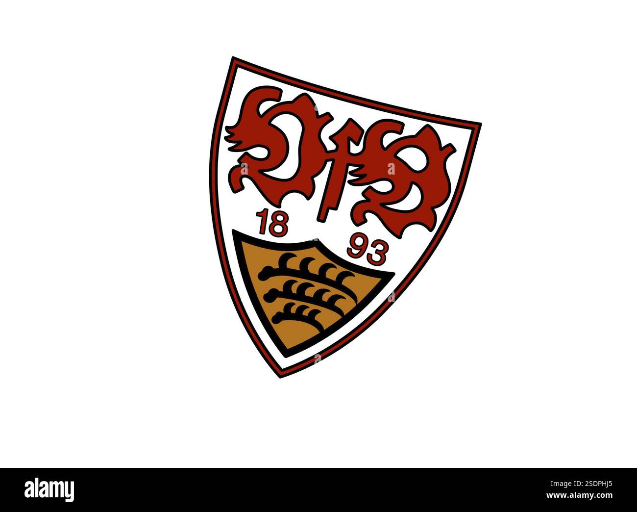 Turned to the right, VfB Stuttgart logo 1963, Football, Historical logo ...