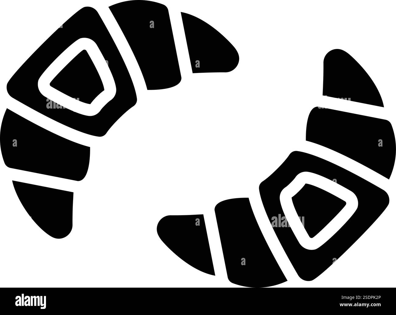 Croissant icon flat vector hi-res stock photography and images - Alamy