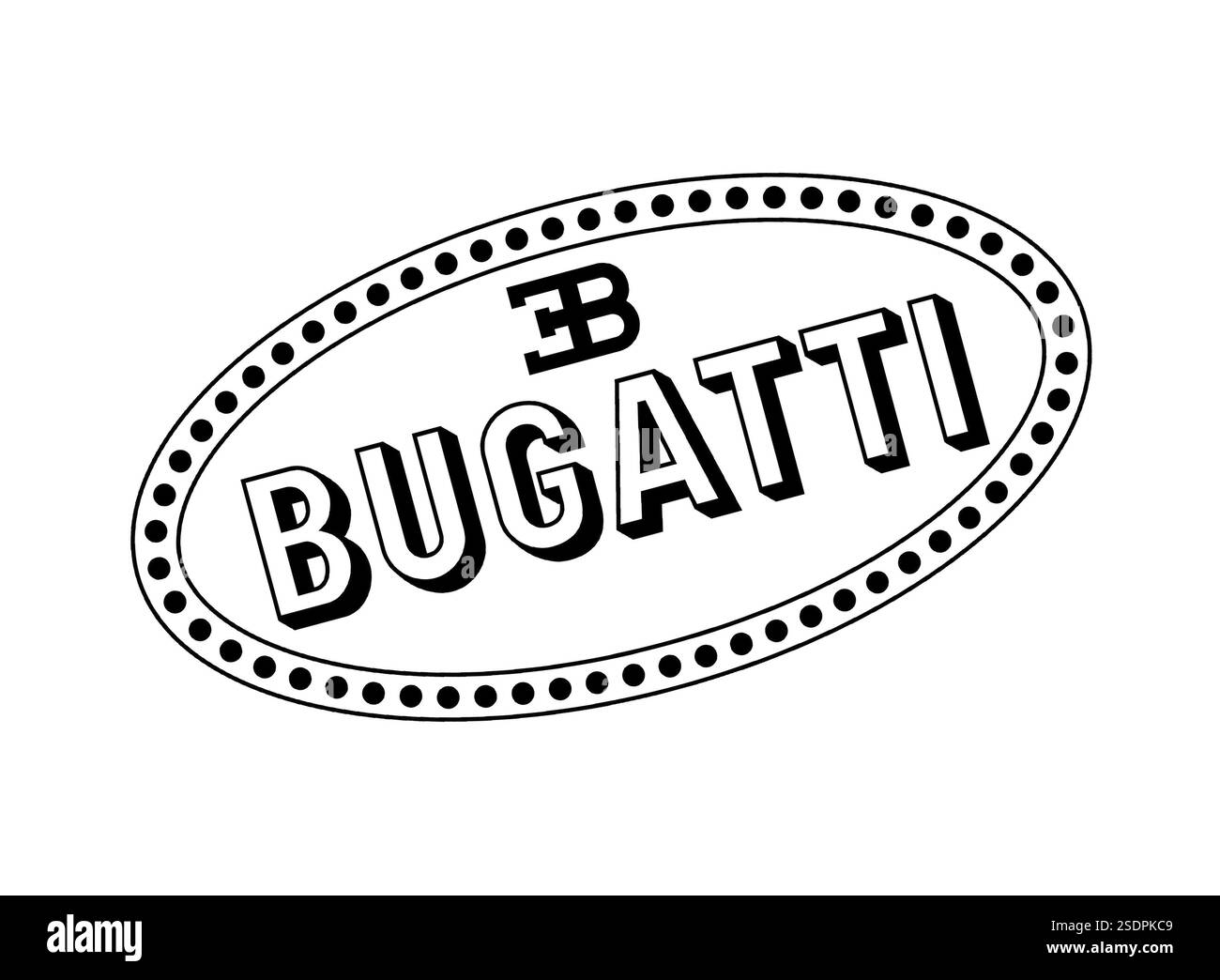Rotated to left, Bugatti Symbol, Car, Logo Stock Photo - Alamy