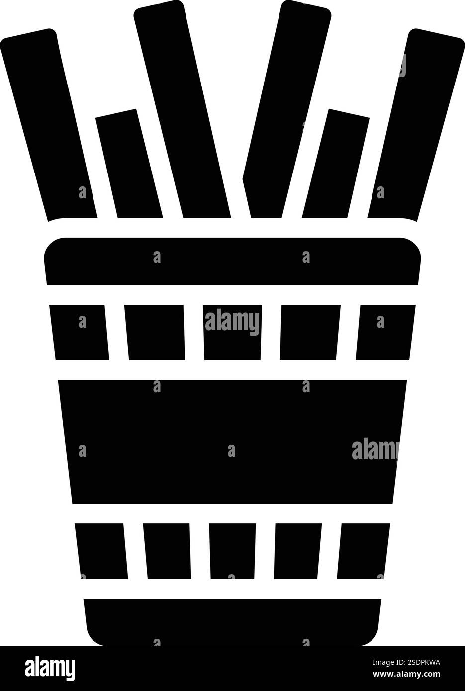 French fries icons set Black and White Stock Photos & Images - Alamy