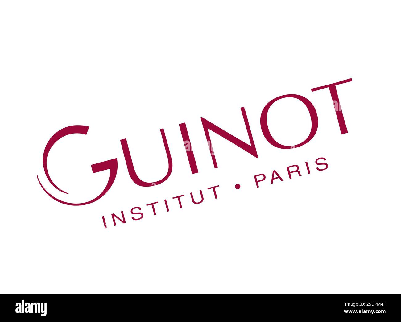 Turned to the left, Guinot logo, Cosmetics, Logo Stock Photo - Alamy