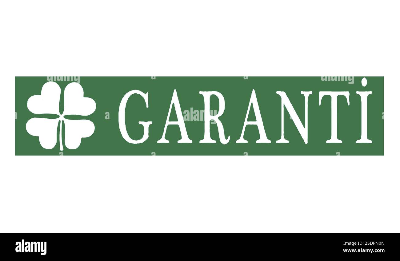 Garanti Logo 1990, Finance, Old Logo from 1990 Stock Photo - Alamy