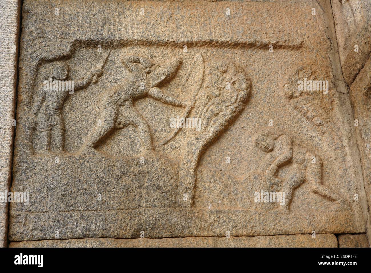 Statues carved in Ramchandra temple, Hazara rama, Hampi, Vijayanagar ...