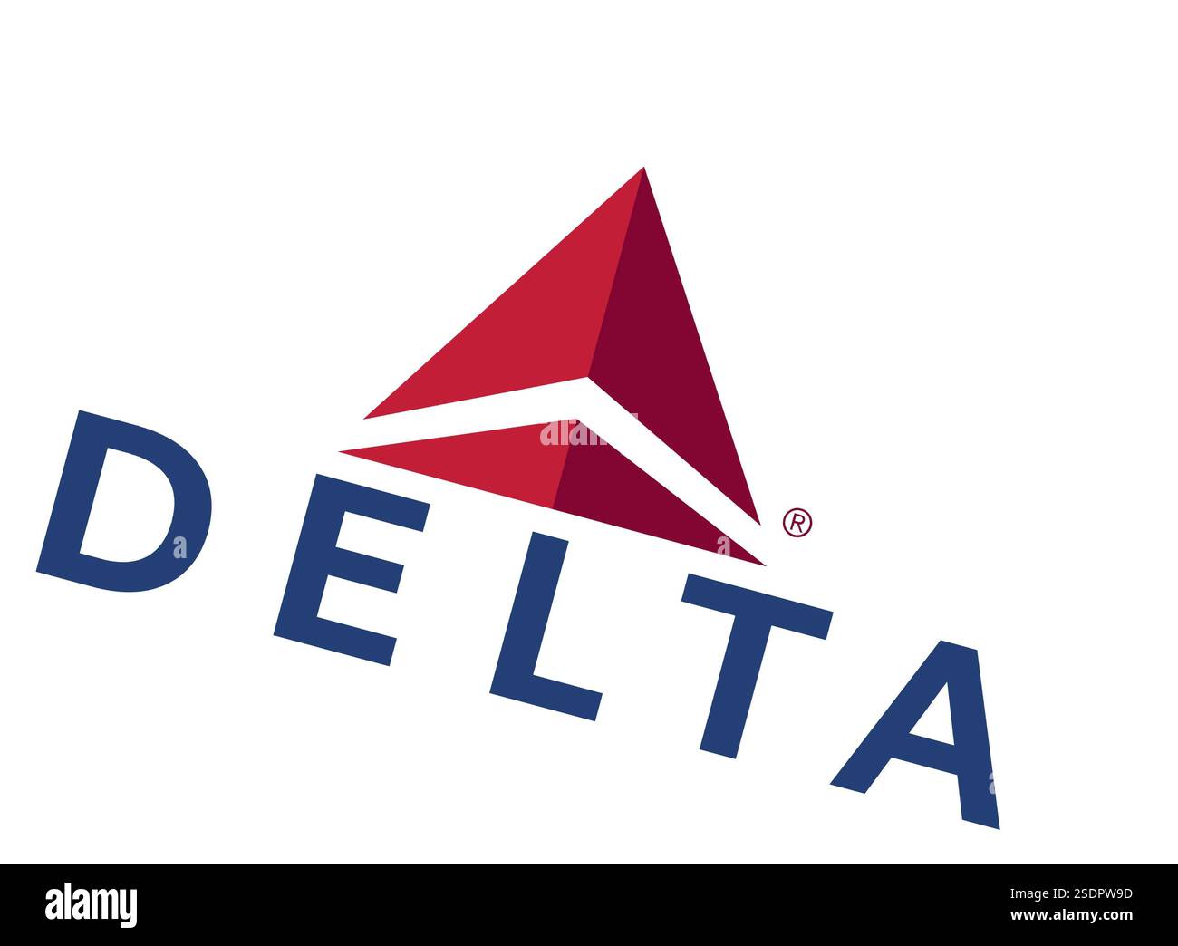 Rotated to right, logo Delta Air Lines, Logo Stock Photo - Alamy
