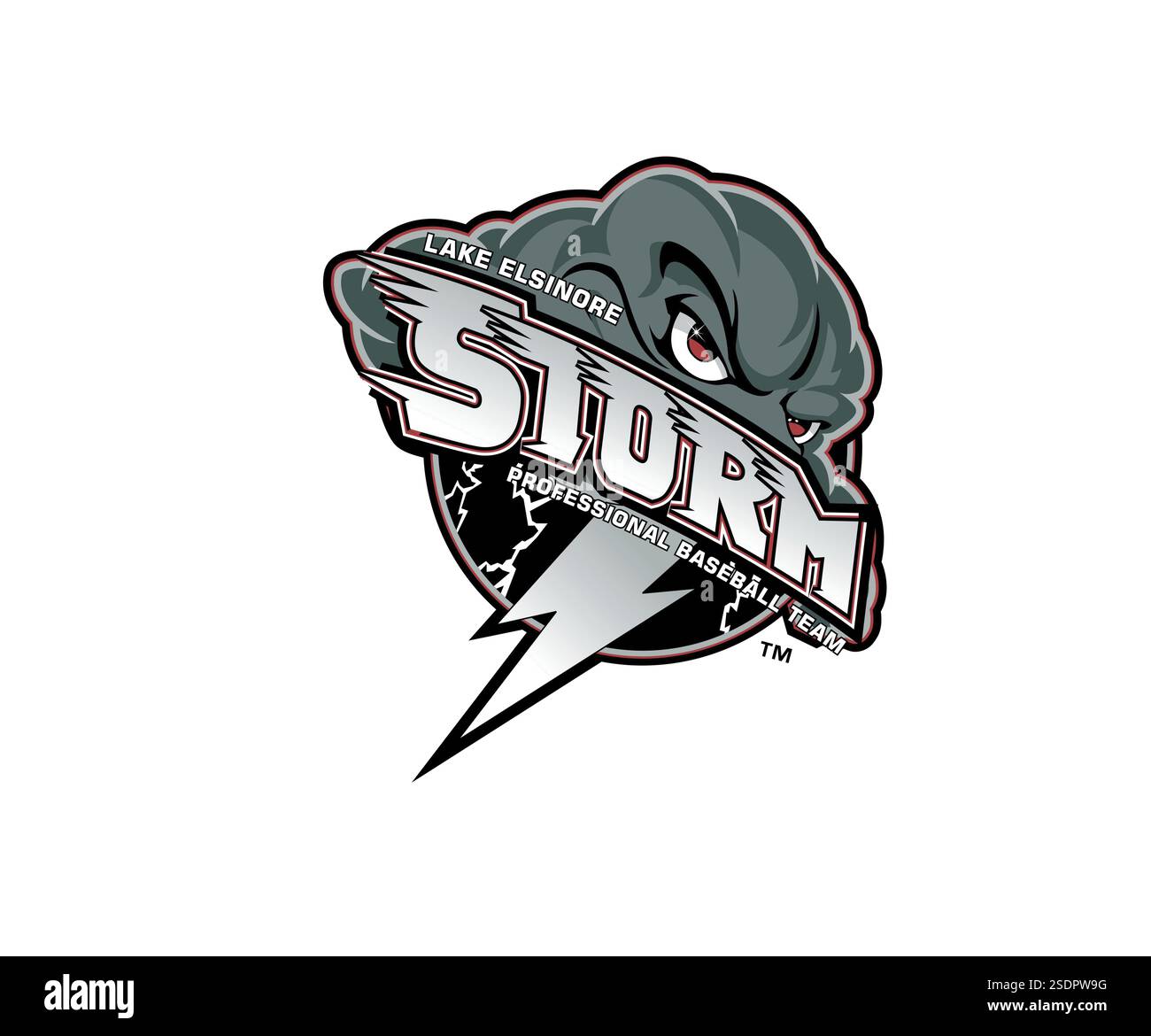 Rotated to right, Lake Elsinore Storm Logo 1997, Baseball, Historic ...