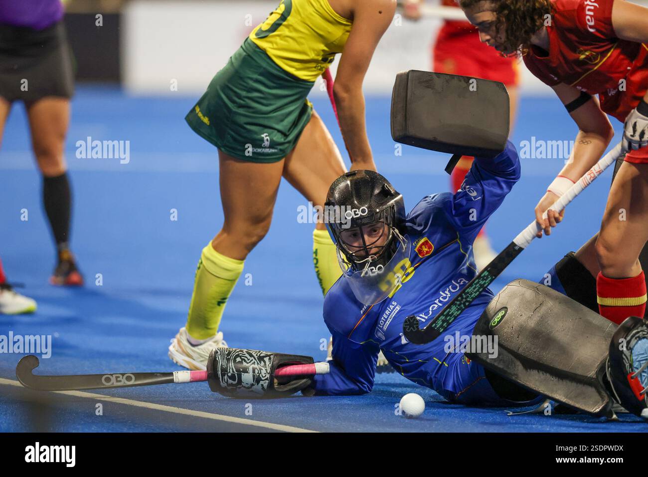 Sydney, Australia. 08th Feb, 2025. Maria Tello of Spain makes a save ...