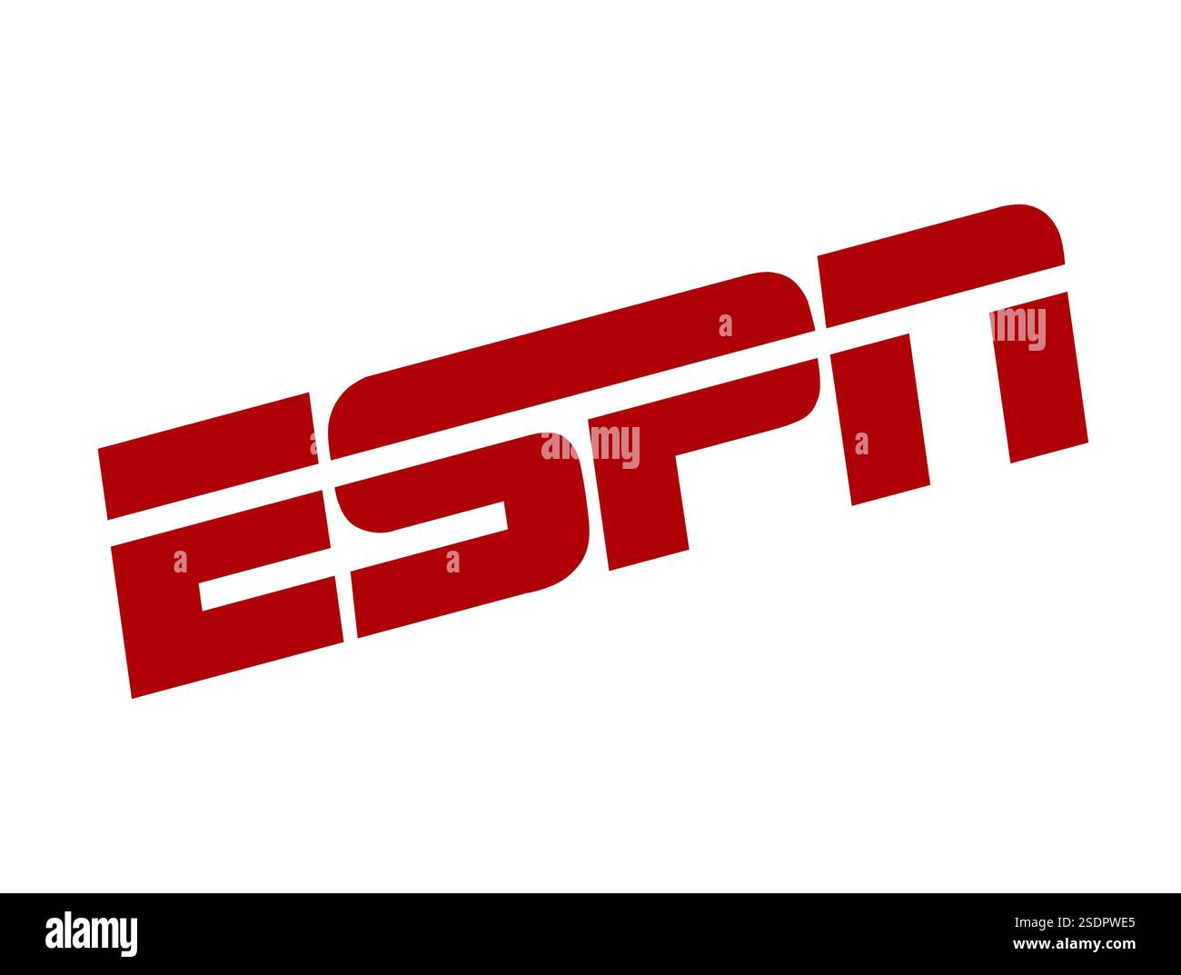 Rotated to left, ESPN logo, Media & TV, Logo Stock Photo - Alamy