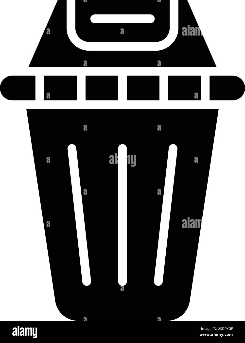 Trash vector icon flat Black and White Stock Photos & Images - Alamy