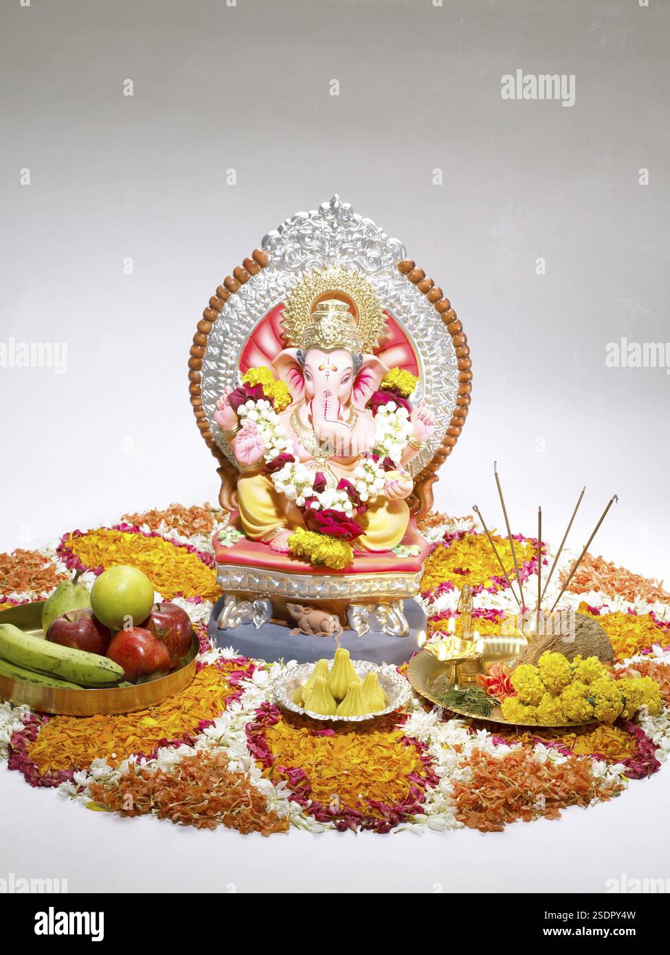 God Ganpati Ganpati creator mounted on big rat on procession of Ganesh ...