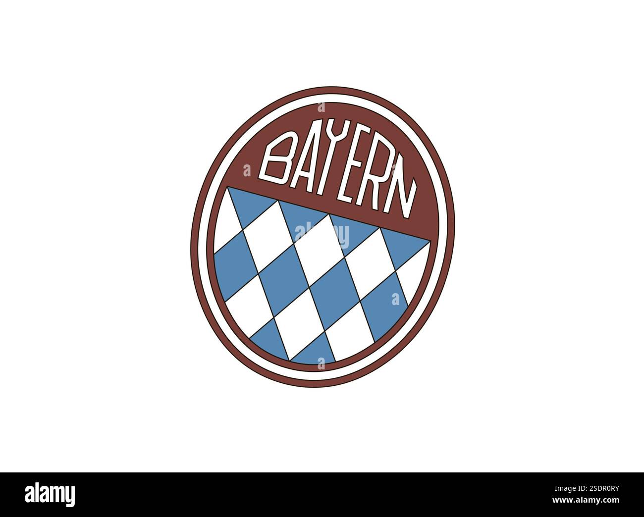 Rotated to right, Bayern Munchen 1965, Soccer, Old Logo from 1965 Stock ...