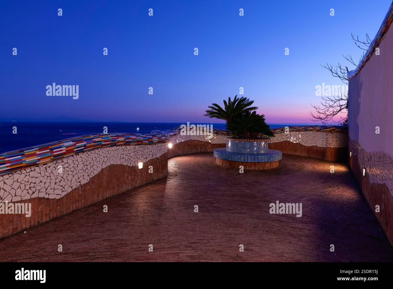 The public park of Vietri sul Mare, a town overlooking the sea of ...