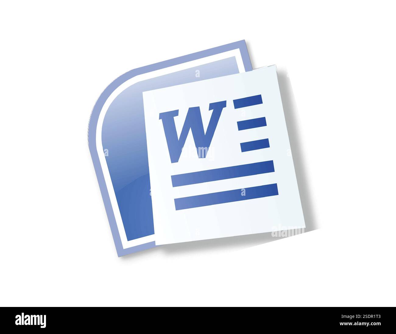 Nach links gedreht, Microsoft Word Emblem 1, Software, Logo Stock Photo ...
