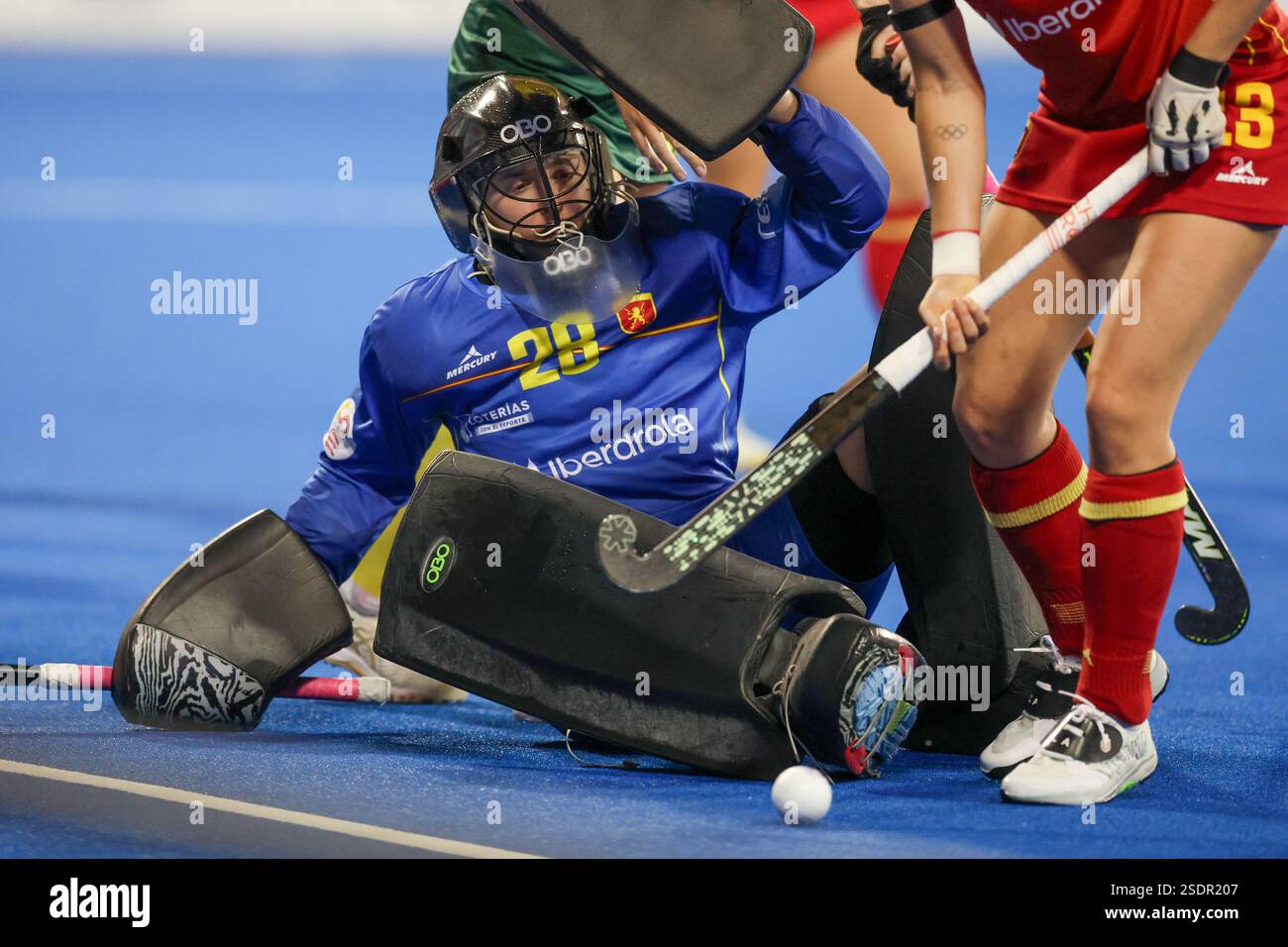 Sydney, Australia. 08th Feb, 2025. Maria Tello of Spain makes a save ...
